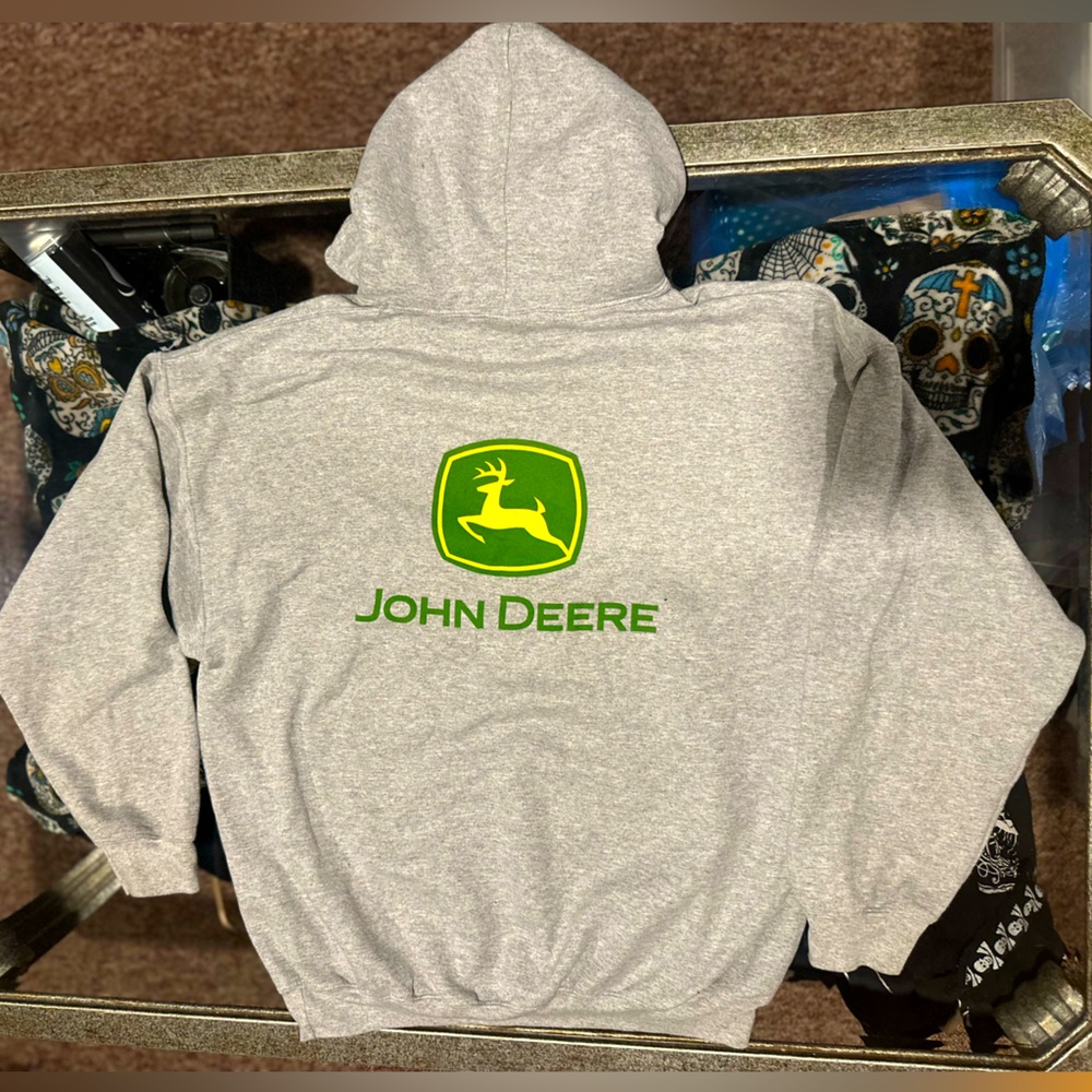 John Deeretraditional Trademark Logo Pullover Hoodie - Gem